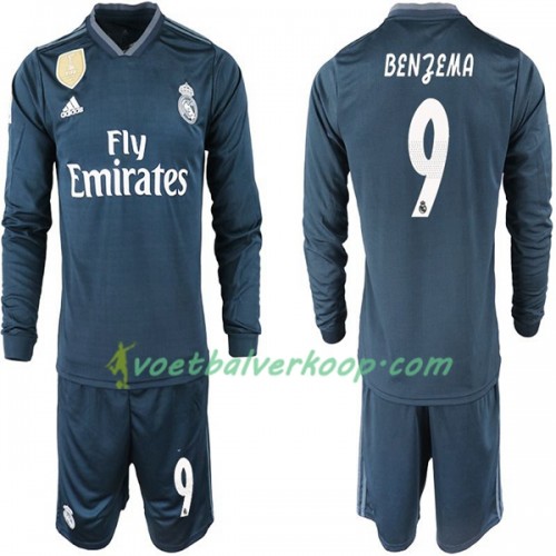 Real Madrid BENZEMA 11 Kind Uittenue 2018/2019 Lange Mouw