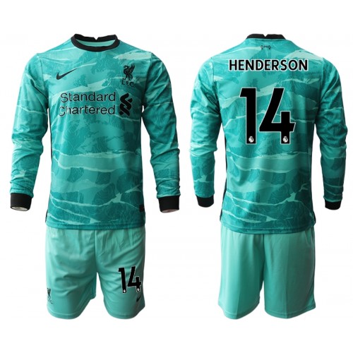 Liverpool Jordan Henderson 14 Kind Uittenue 2020/2021 Lange Mouw